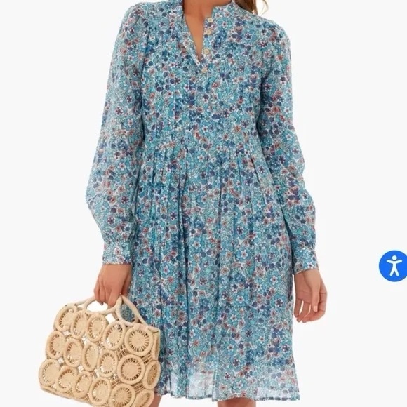 Warm | Dresses | Warm Ny June Blue Floral Dress | Poshmark